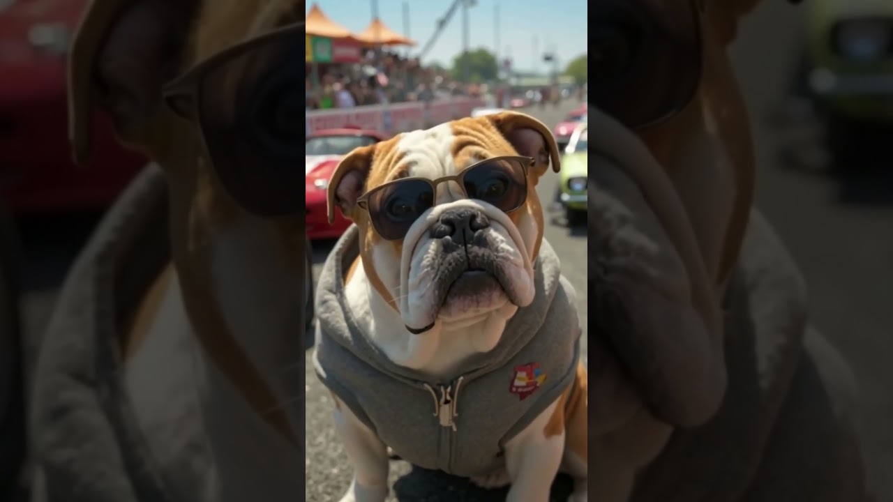 🏁😼💨 Fuzzball & Bruiser Go to the Races! 🐾🔥 #fuzzball #cat #kitten #funny