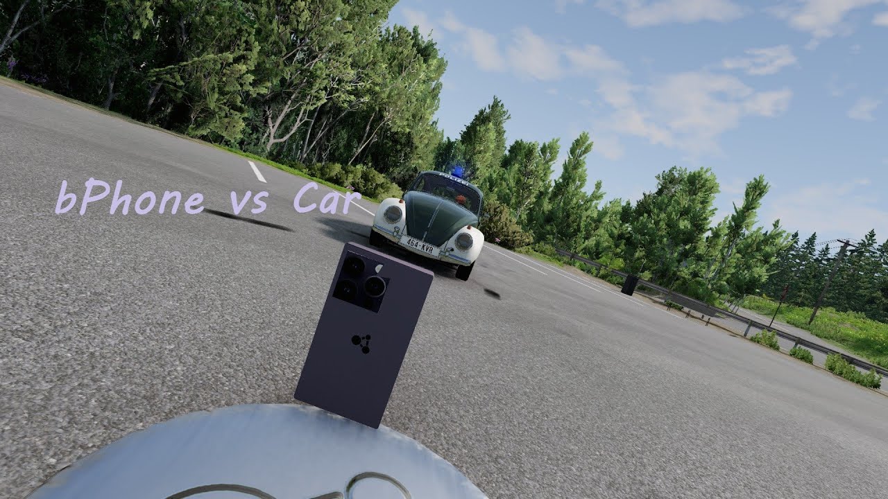 BeamNG.drive - bPhone vs Car