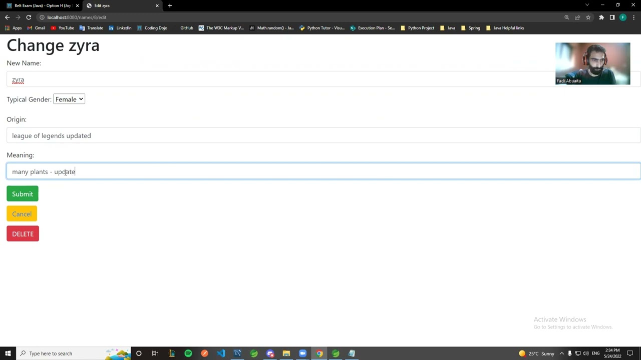 Coding Dojo Java Belt Exam