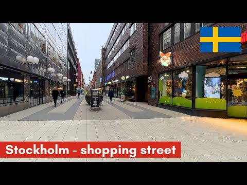 🇸🇪 Stockholm Drottninggatan - shopping street walk in the morning 🇸🇪 #sweden #travel #europe
