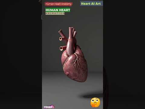 Human Heart Animation | Cardiac Anatomy | Heart AI Art | 190