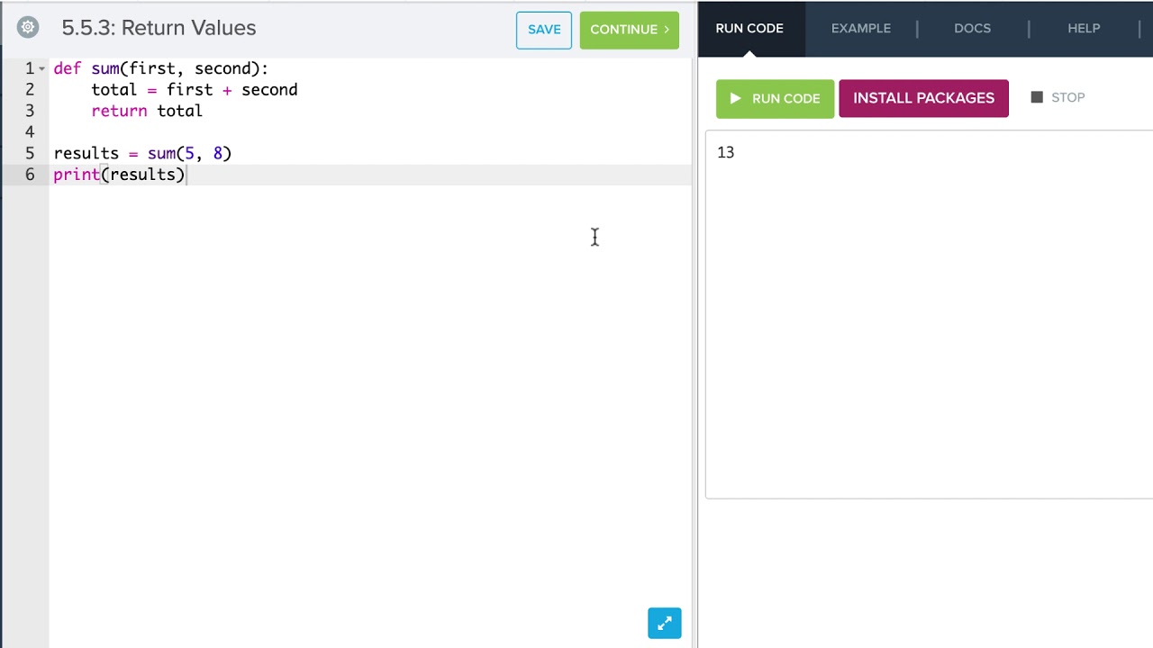 Functions and Return values 2 - Python