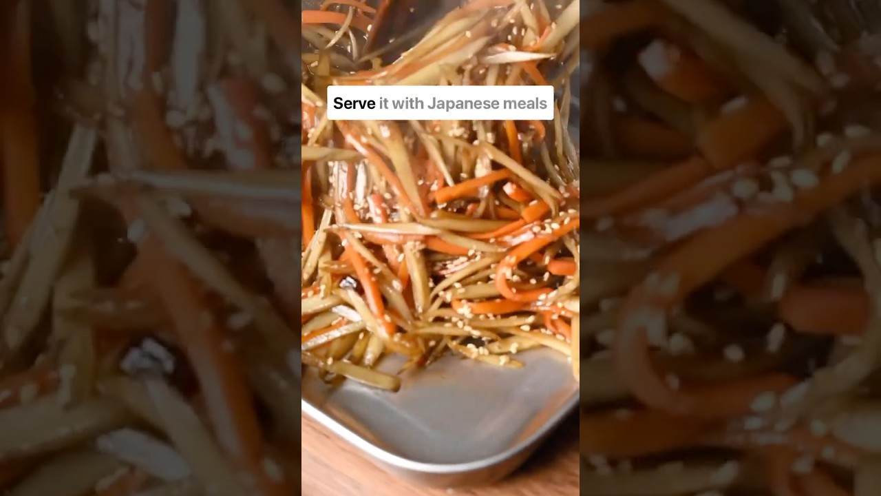 🥕 Kinpira Gobo Recipe (Japanese Braised Burdock Root)