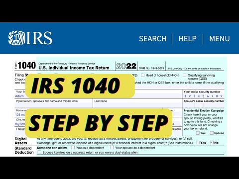 IRS Form 1040 Walkthrough | Calculate Your Tax Refund | How To File Taxes | Single & No Dependent