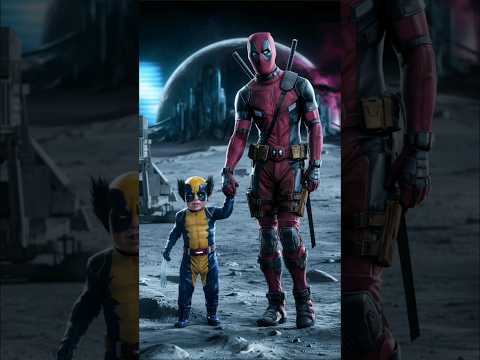Young Deadpool with Baby Wolverine AI Image Generator