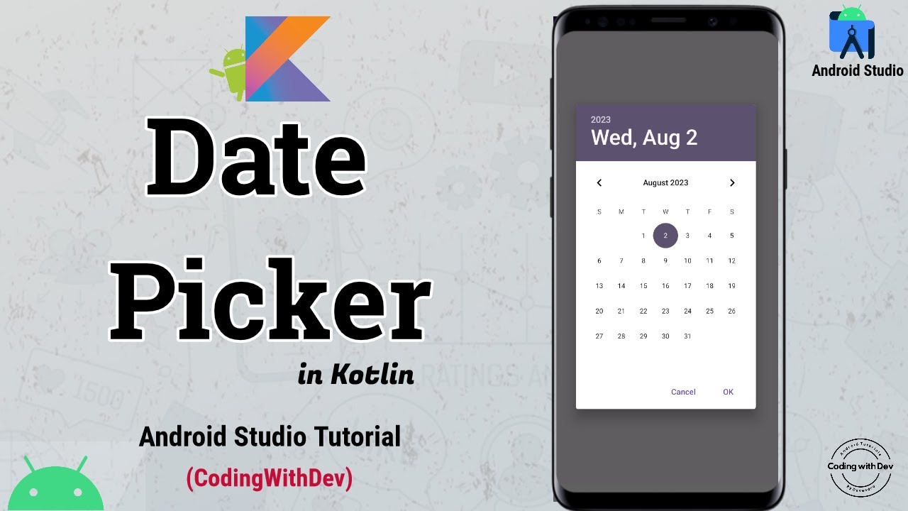 android date picker dialog example | DatePickerDialog - Android Studio Tutorial | Kotlin
