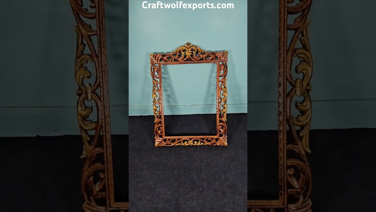 Red & Yellow Crown Rectangle Frame #frame #frames #homedecor #walldecor #mirrorframe #photoframe