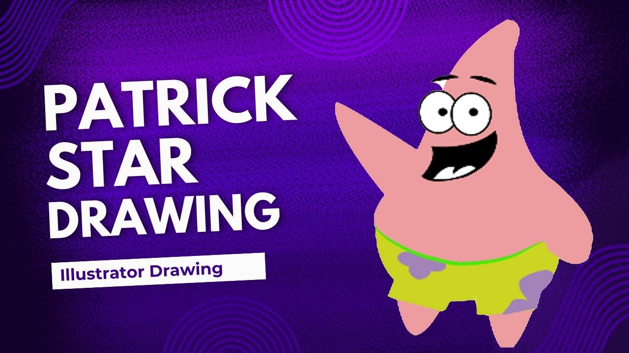 Patrick Star from Spongebob Squarepants Cartoon Character Illustrator Drawing