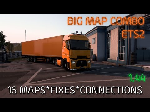 16 Maps Combo for ETS2 1.44 ★ with Eurafrica ★ Promods 2.61, Roextended 3.4, EAA ★ Setup Guide