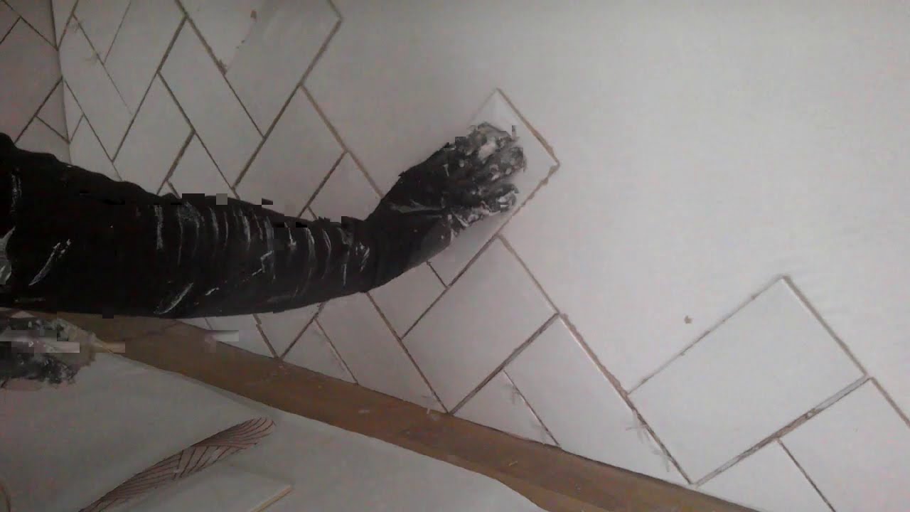Herringbone Tile Installation part3
