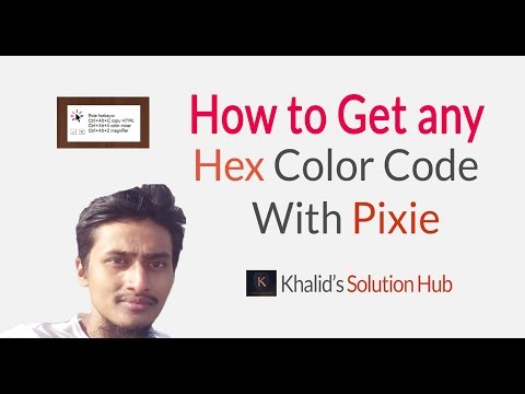 How to Get HTML hex Color code of Any Color on your PC by Pixie Color Picker