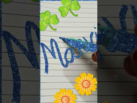 Manvi name art #calligraphy