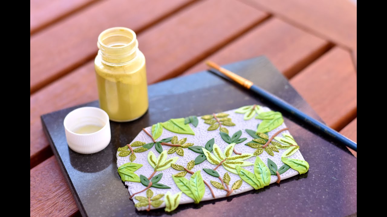 Polymer Clay Leaf Slab Tutorial | For Beginners Step by Step Walkthrough