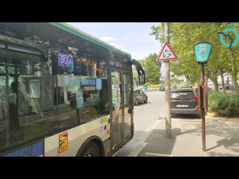 Ligne 120 Iveco Bus Urbanway 12 Hybrid N°6022 ( Le Théâtre ) Noisy-le-Grand Mont d'Est RER