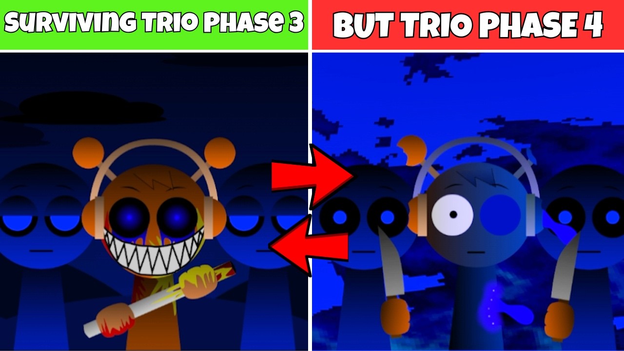 Incredibox Sprunki : Surviving Trio Phase 4 New Update #sprunki #incredibox