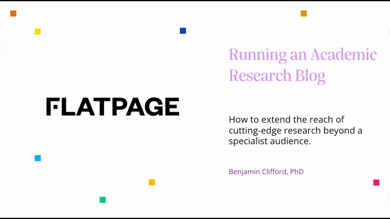 How to Run an Academic Research Blog