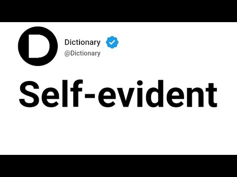 Self-evident Meaning In English