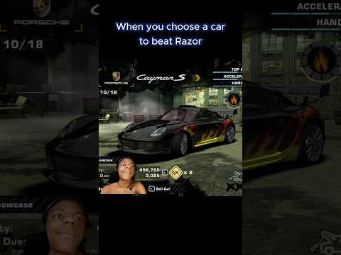 When you choose a car to beat Razor in NFS MW || #shorts #racing #nfsmw #nfs #memes