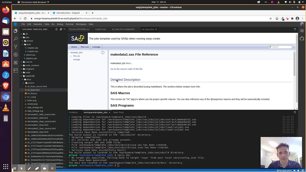 Using GITPOD with SASjs