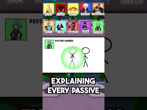Every passive EXPLAINED In TSB (Part 6) - #animation #combo #tsb #roblox #roblox #tatsumaki #opm