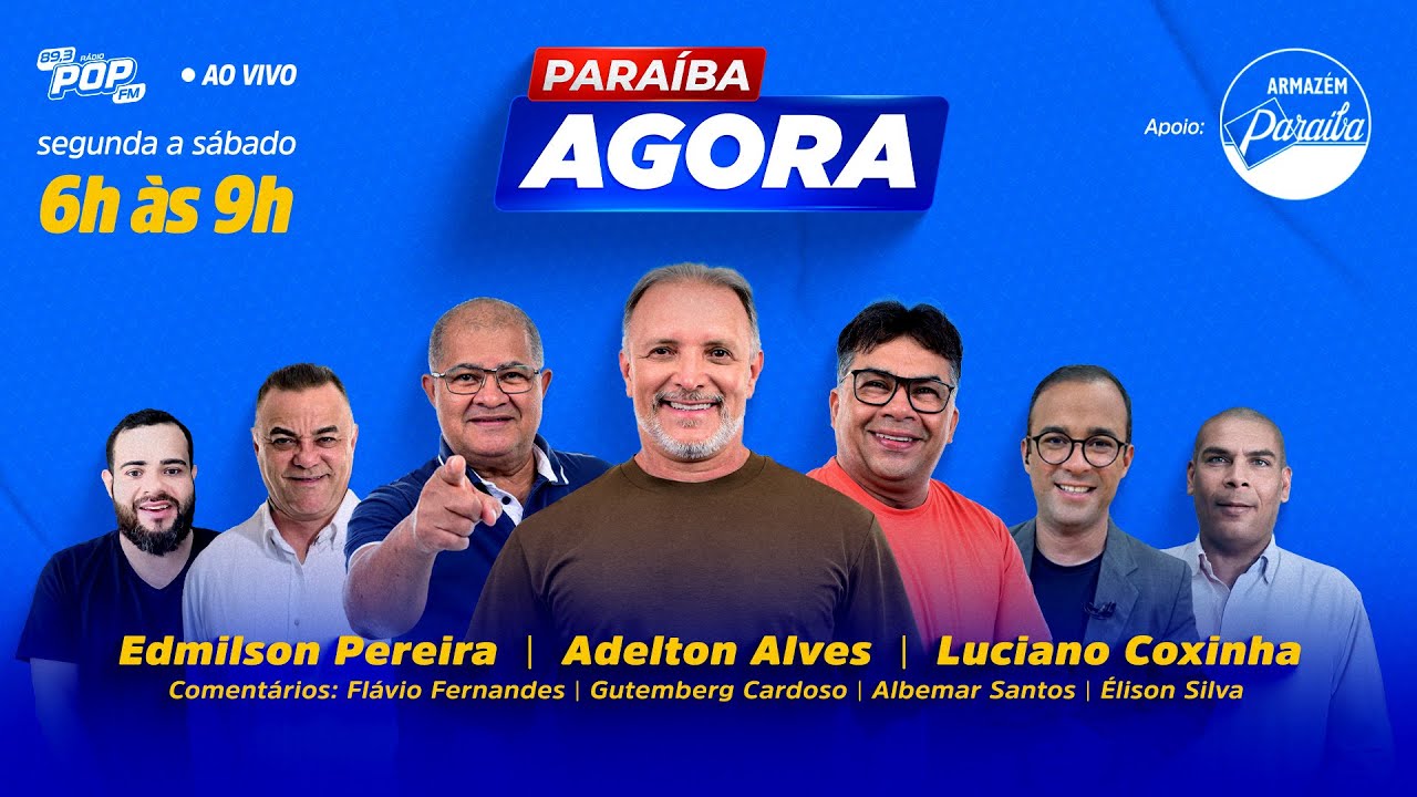 PARAÍBA AGORA - 12 MAIO  2026 - ZAP PARA ÁUDIOS: 83 99642 2425 / ENVIAR VÍDEOS : 83 98672 4367