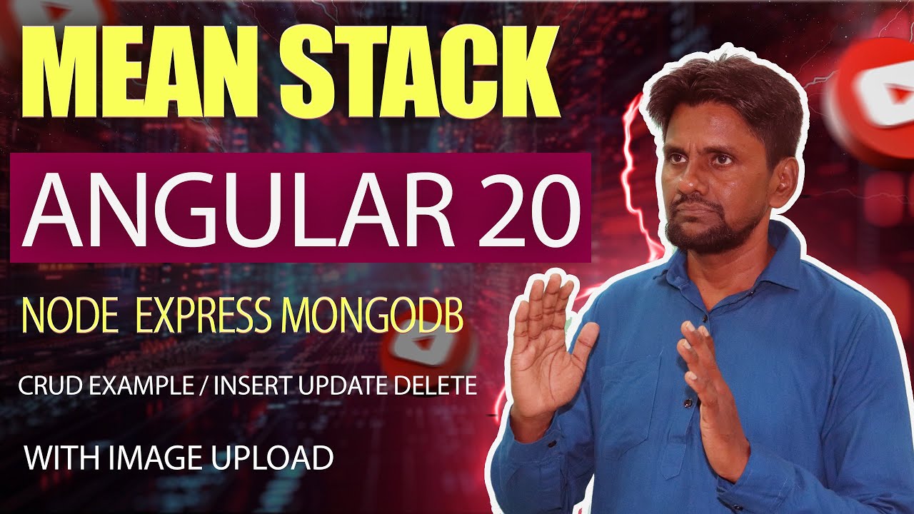 Angular 20 - MEAN Stack Insert Update Delete / CRUD  with Image Upload  Node Express and Mongo DB