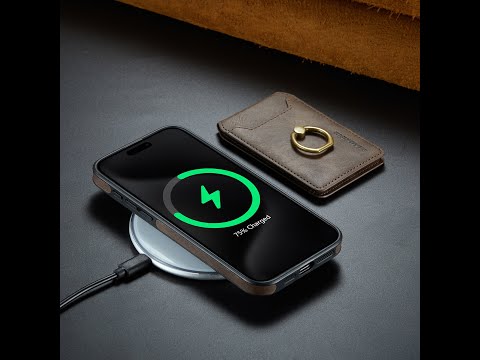 Dgmingcase.com MAGKING iPhone 15 Pro Max Wallet RFID Blocking Case Magnetic 2-in-1 wireless charging