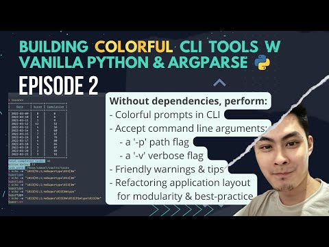 Build w/ Python 2: Colorful terminal CLI, argparse, python package structure (production-ready)