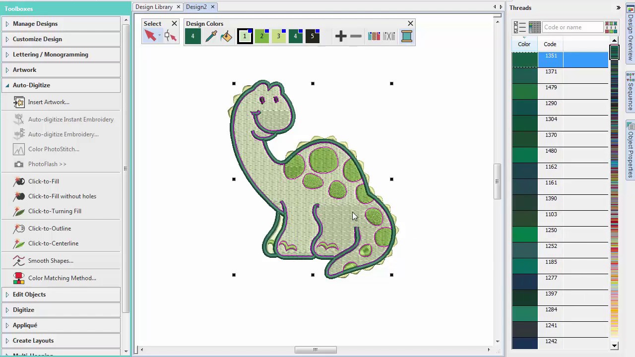 Hatch Embroidery 2 - Auto-Digitizing demo
