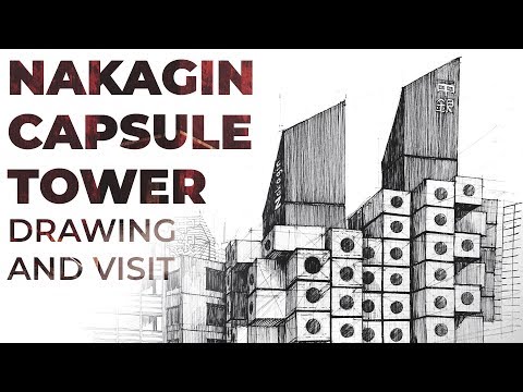Nakagin Capsule Tower Visit And Drawing | Tokyo Architecture Series