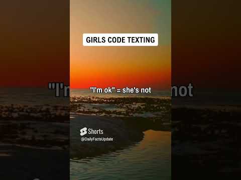 Girls code texting, what does it mean..#shorts #psychologyfacts #subscribe