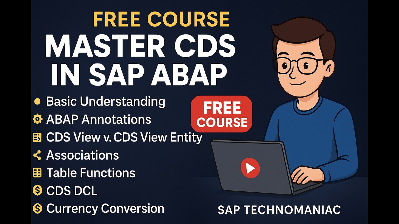SAP CDS Introduction -Part 1 ABAP on HANA Course