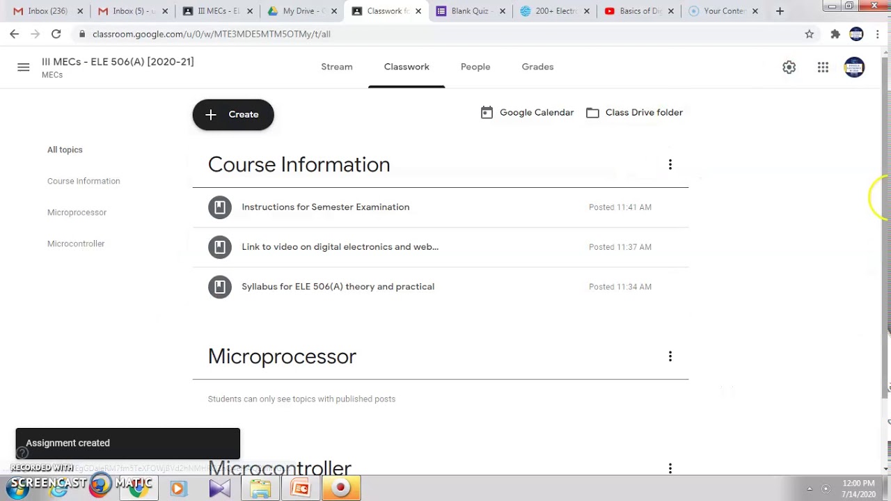 Creating assignment in google Classroom part II