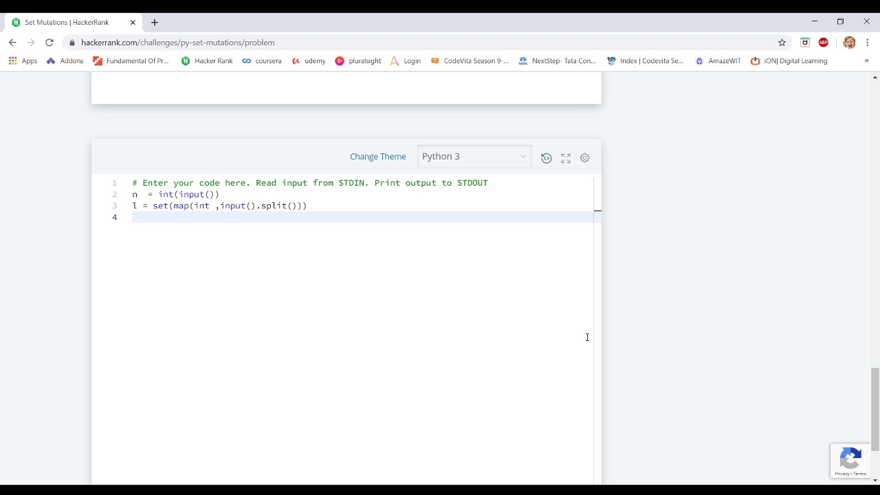 Set Mutations HackerRank | Coding in Lockdown