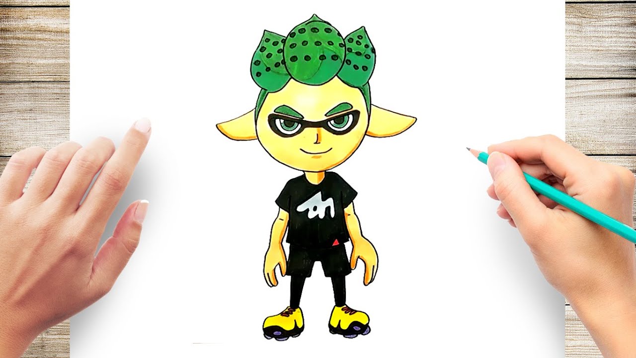 How To Draw Green Inkling boy From Splatoon 2