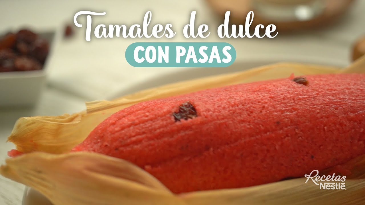Tamales de dulce con pasas