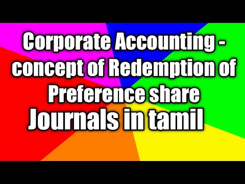 #Concept-Redemption of Preference share in Tamil#