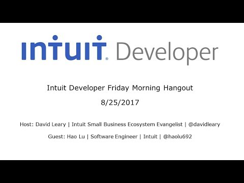 Intuit Developer Friday Morning Hangout – Topic: PHP SDK for QuickBooks Online Deep Dive