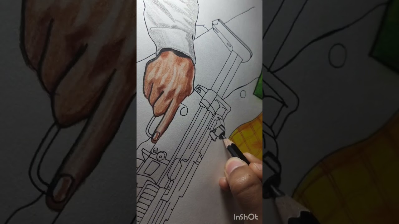 Franklin#GTA 5 character#drawing,portrate#using pencil colour