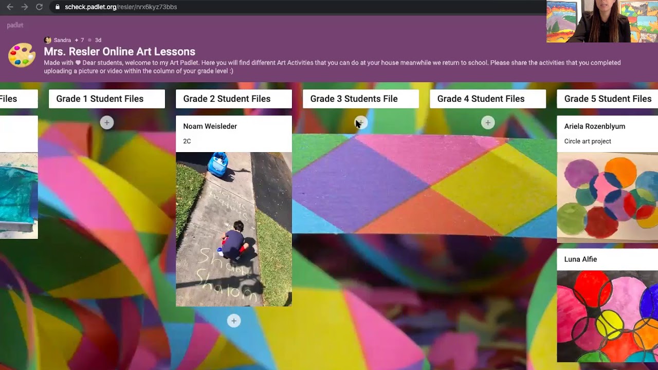 Morah Sandra's Art Padlet Introduction