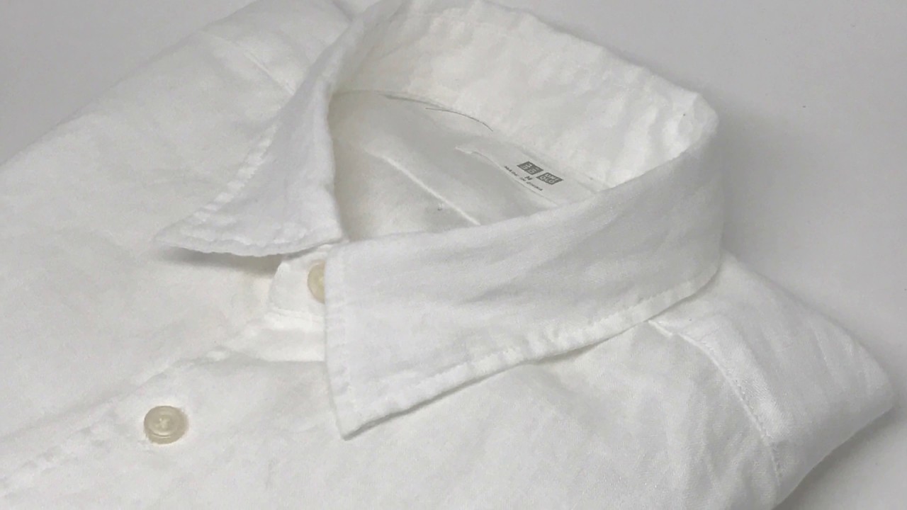 Uniqlo Men Premium Linen Long Sleeve Shirt (White)