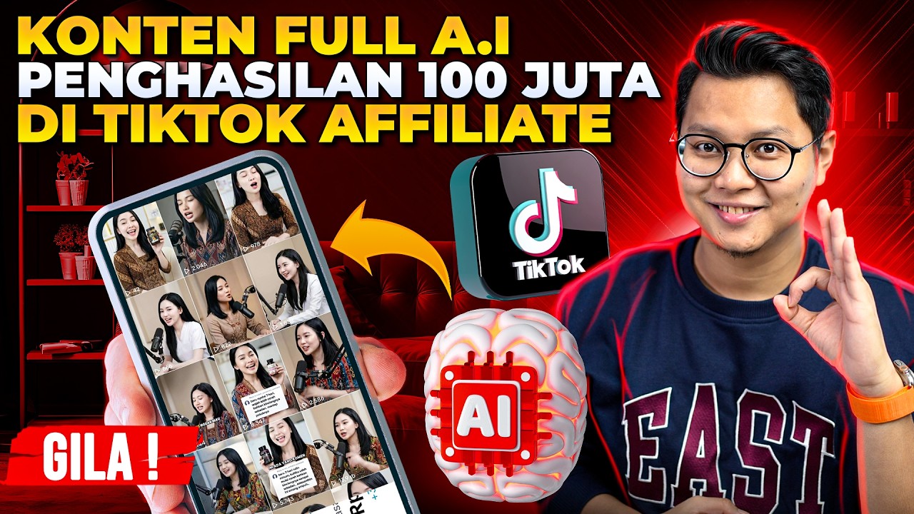 KONTEN FULL A I, PENGHASILAN 100 JUTA DI TIKTOK AFFILIATE, GILA, KOK BISA?