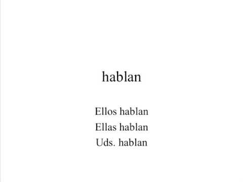 Spanish Present Tense Regular AR Verb Endings & Conjugations