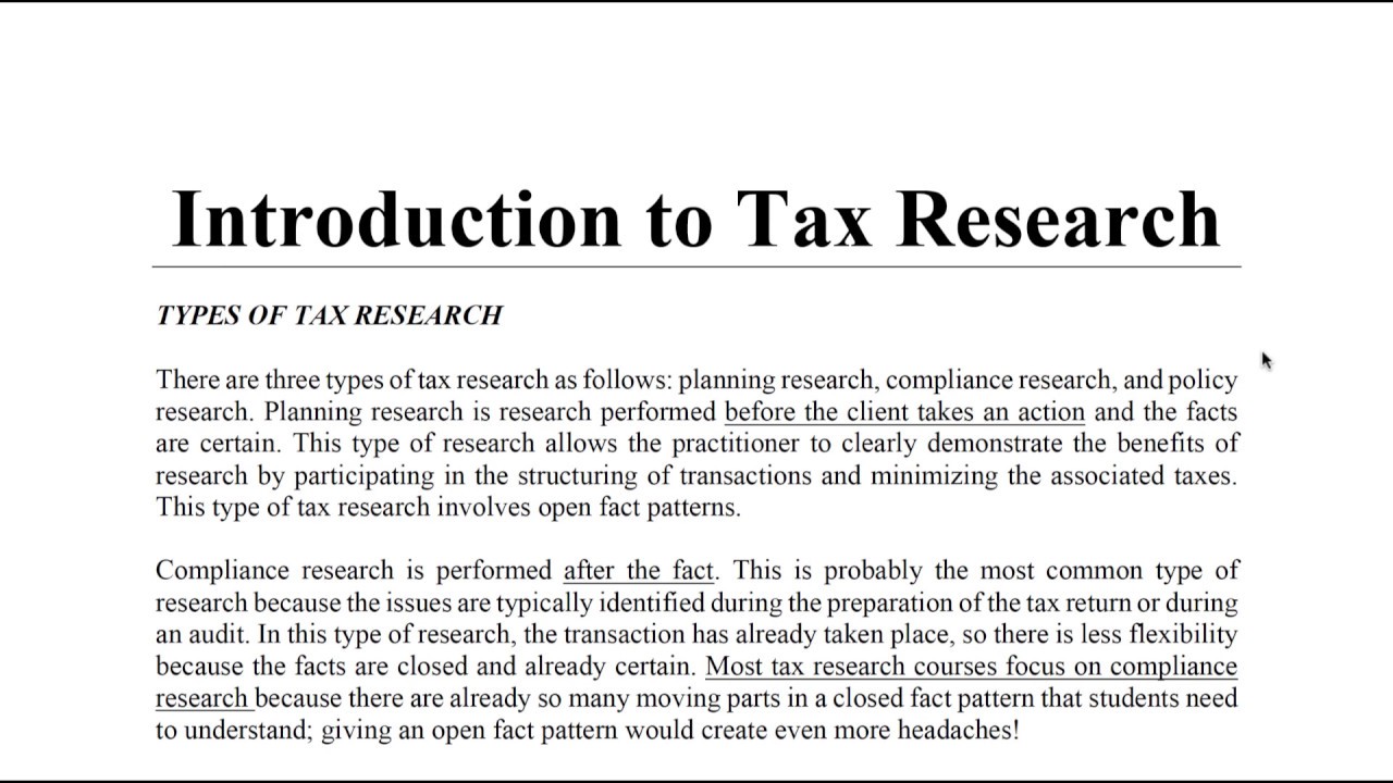 Understanding Tax Research: Types, Steps, and Authority | Galaxy.ai