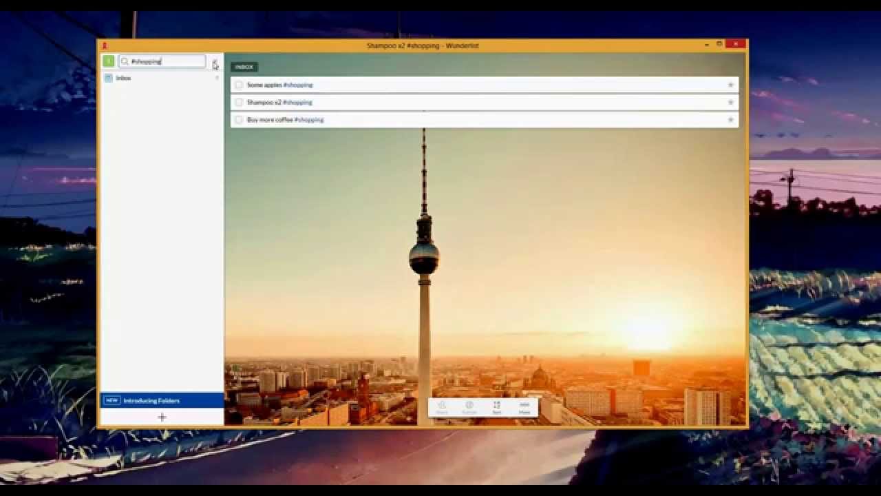 Wunderlist cases: Using hashtags