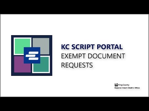 KC Script Portal - Exempt Document Request