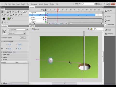 25. Adobe Flash - Editing a Motion Tween Path