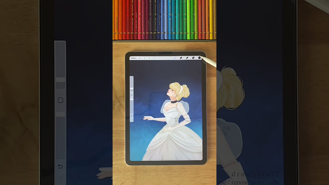 Cinderella - Art Reveal 🤍#cinderella #artprocess #digitalart #disneyprincess #disneyart #disney