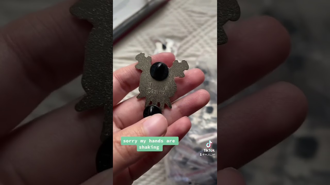 Enamel Pins ✨ late upload #art #artist #enamelpins #halloween #unboxing