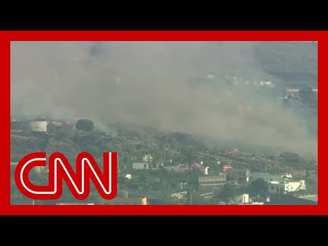 Spanish volcano engulfs church in lava